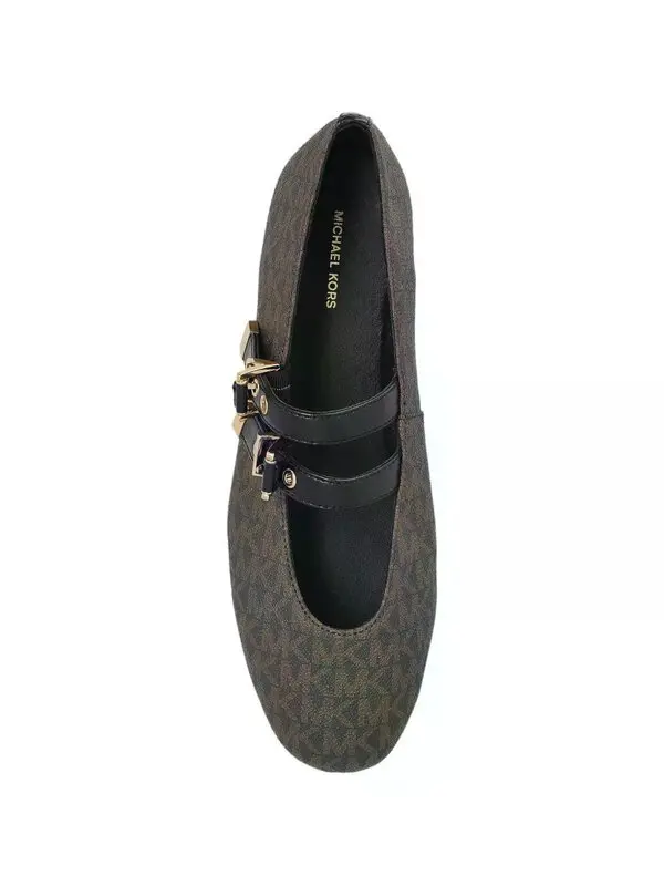 Michael Kors Buckle-strap Ballet Flats - Brown