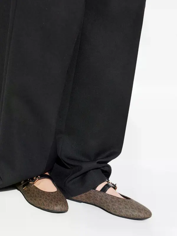 Michael Kors Buckle-strap Ballet Flats - Brown