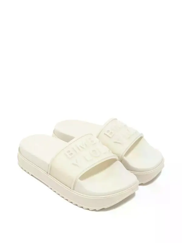 Bimba Y Lola Platform Flip Flop Slides - White