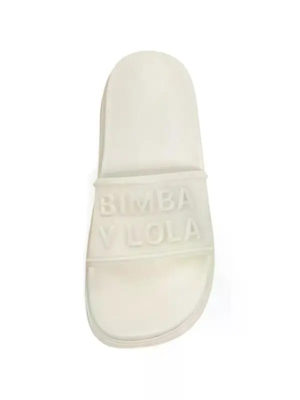Bimba Y Lola Platform Flip Flop Slides - White