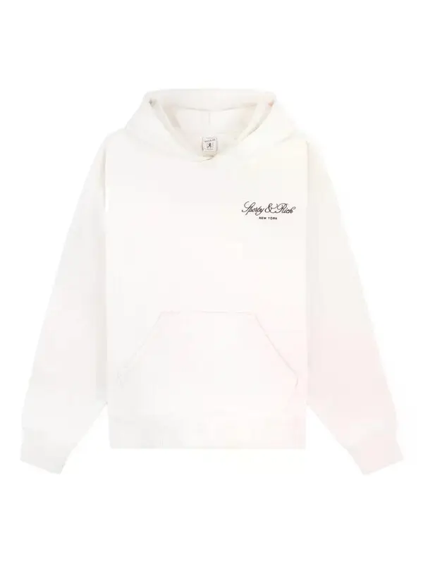 SPORTY & RICH Vendome Script Pouch Hoodie