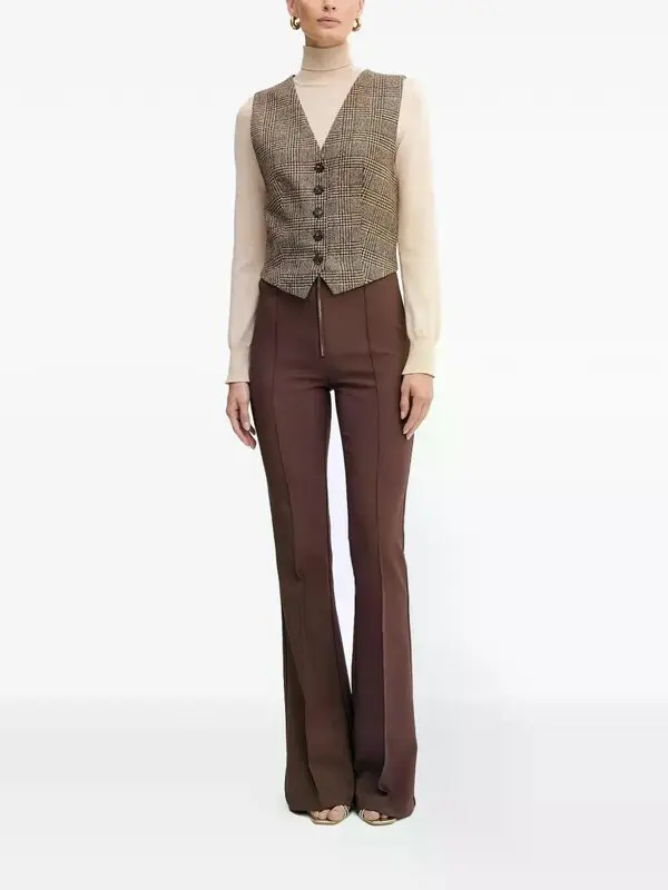 Luisa Spagnoli Checked Buttoned Waistcoat