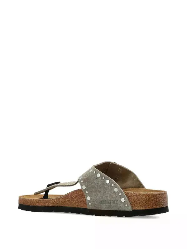 BIRKENSTOCK Gizeh Rivet Studded Sandals - Grey