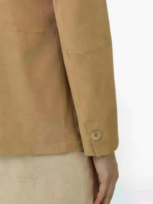 Boggi Milano Shirt-collar Leather Jacket - Neutrals