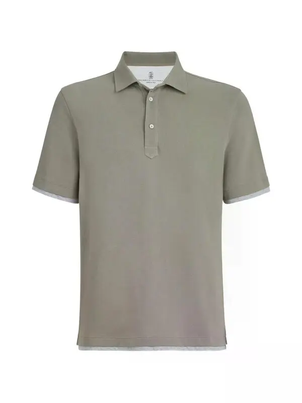 Brunello Cucinelli Faux-layered Polo Shirt - Green