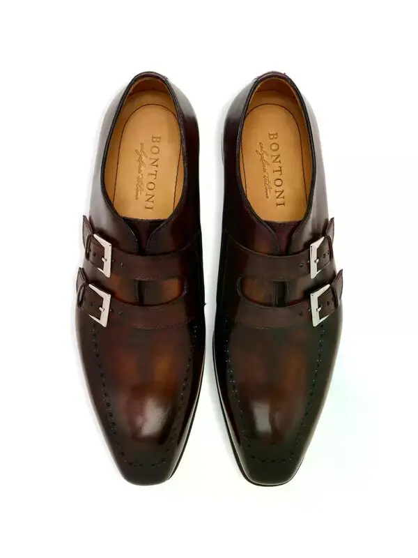 Bontoni Double-buckle Brogue Loafers