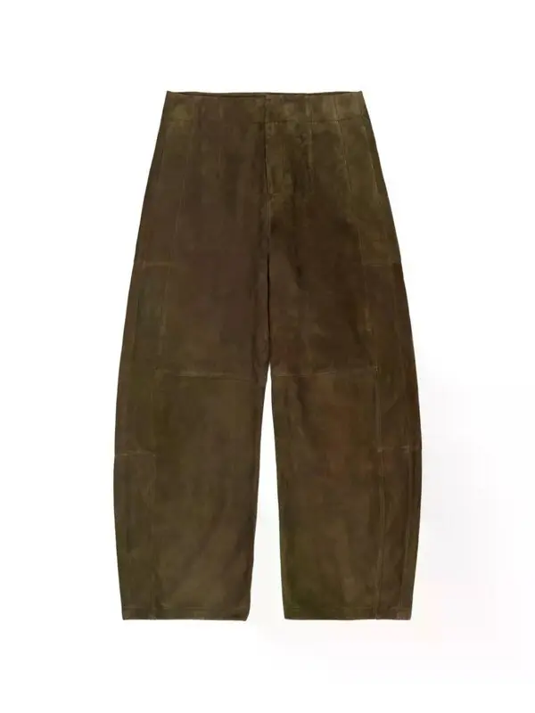 Bimba Y Lola Suede Wide Leg Pants - Brown