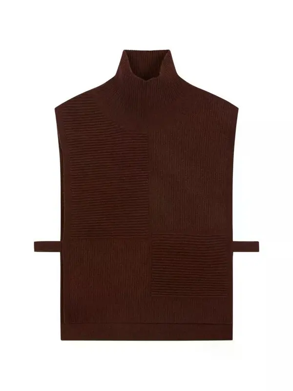 Eric Bompard Knitted Top With Side Ties - Brown