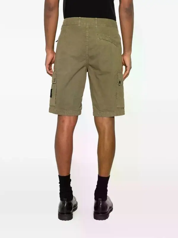 Stone Island Badge Cargo Shorts - Green