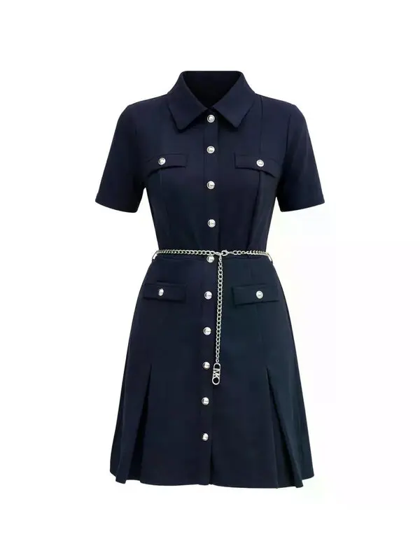 Michael Kors Chain-belt Shirt Dress - Blue