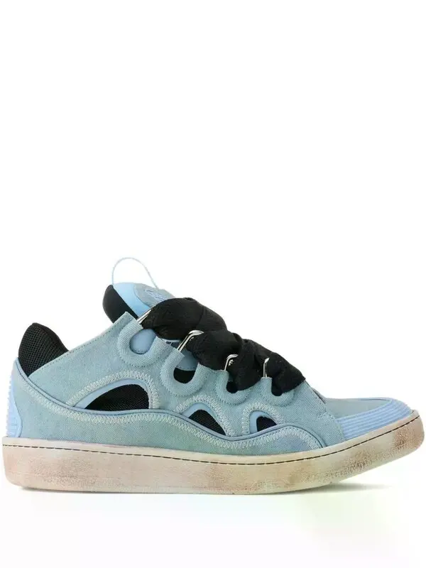 LANVIN Cut-out Lace-up Sneakers - Blue