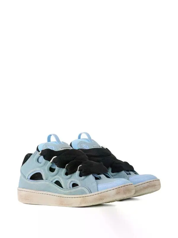 LANVIN Cut-out Lace-up Sneakers - Blue