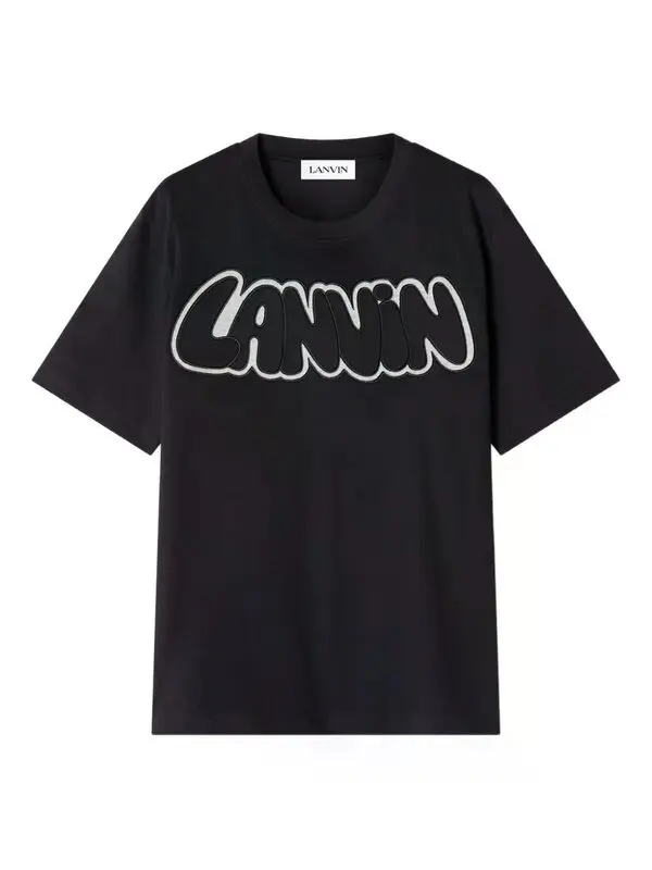 LANVIN Logo-appliqué T-shirt