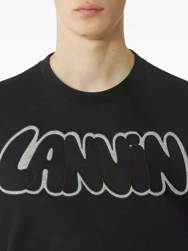 LANVIN Logo-appliqué T-shirt