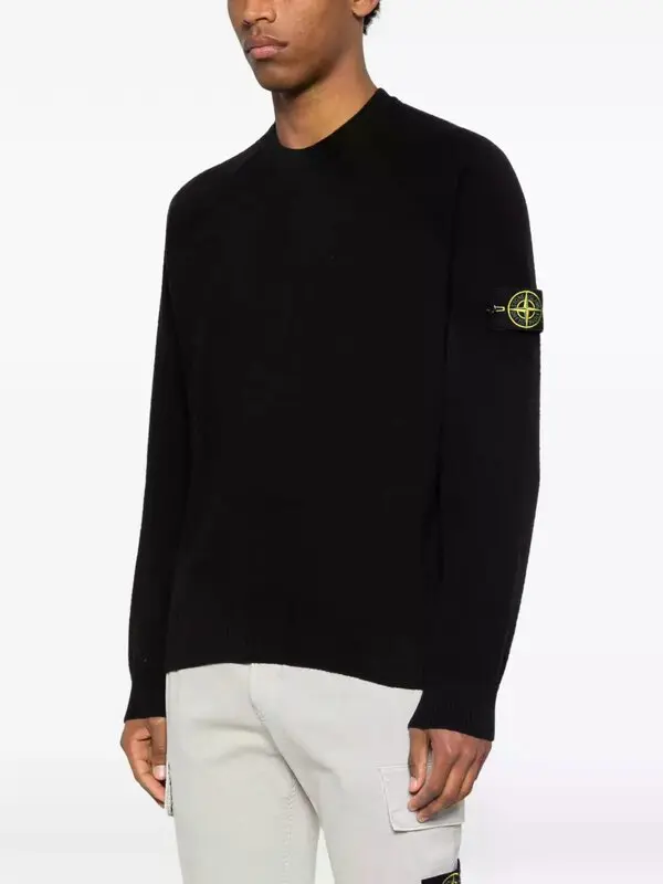 Stone Island Logo-patch Crew-neck Sweater