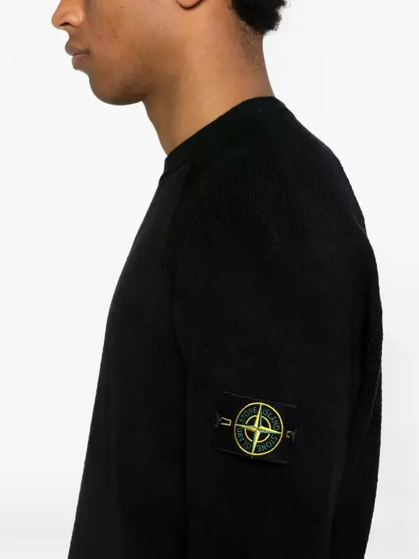 Stone Island Logo-patch Crew-neck Sweater
