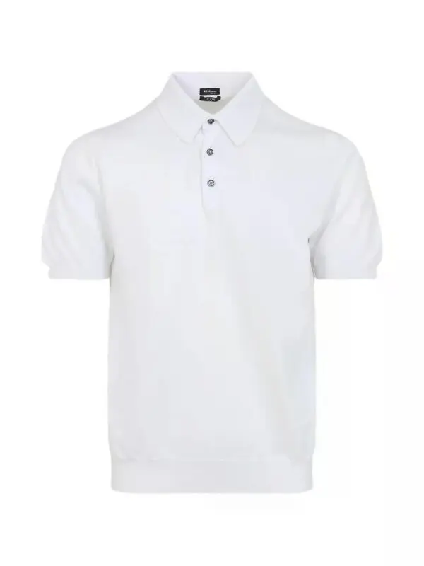 Kiton Button Short-sleeve Polo Shirt - White