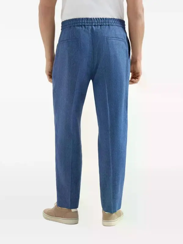 Brunello Cucinelli Drawstring Pleated Trousers - Blue
