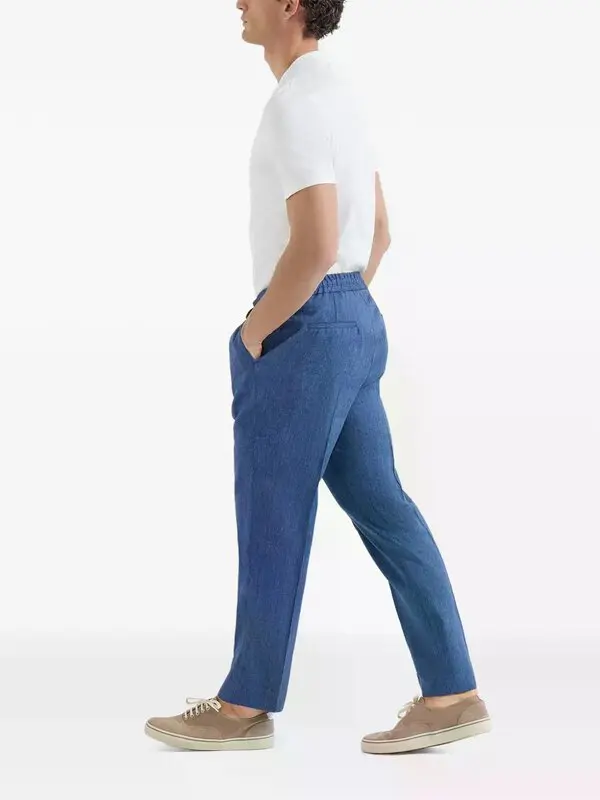 Brunello Cucinelli Drawstring Pleated Trousers - Blue
