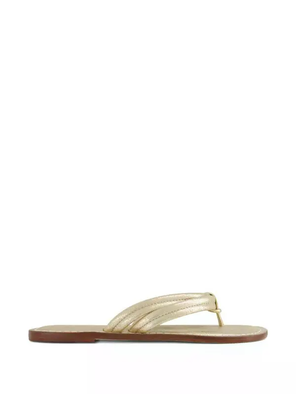 Bernardo Miami Leather Sandals - Gold