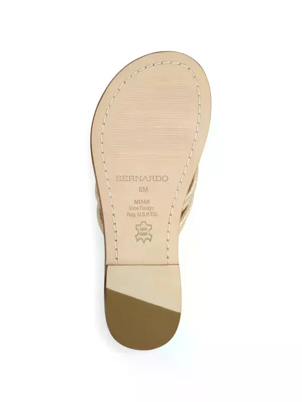 Bernardo Miami Leather Sandals - Gold