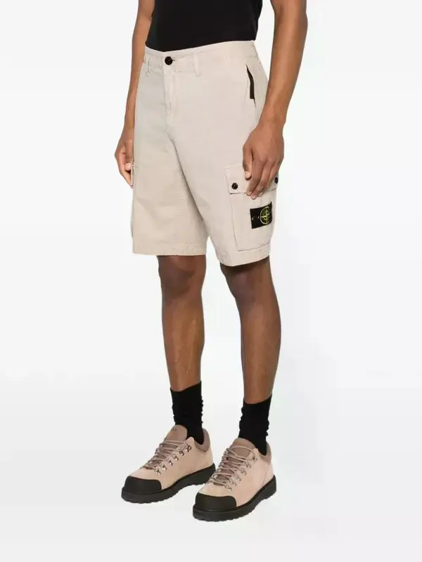 Stone Island Logo Patch Cargo Shorts