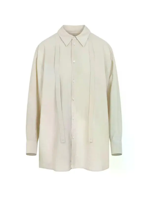 LEMAIRE Long Shirt With Tie In Dry Silk