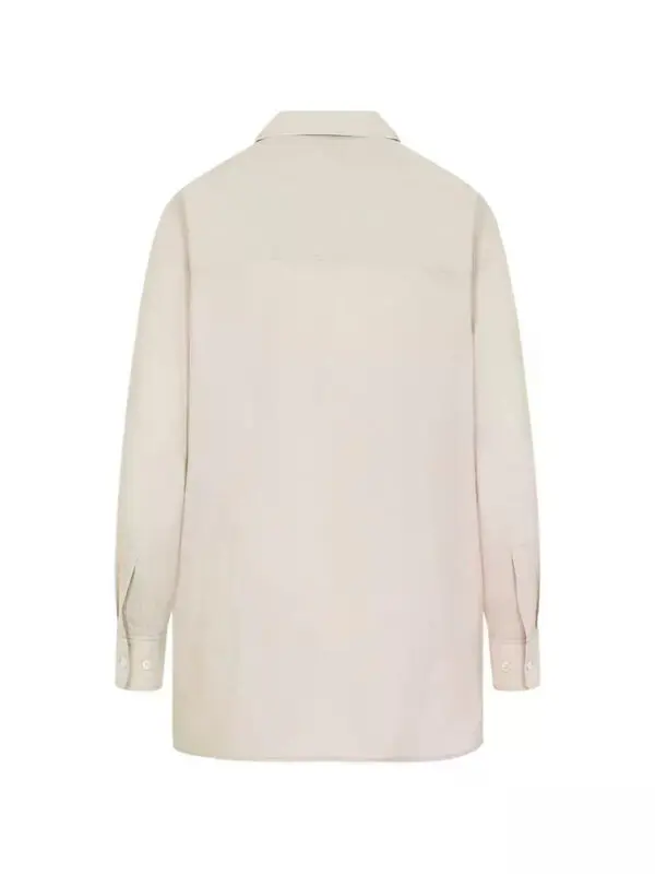 LEMAIRE Long Shirt With Tie In Dry Silk
