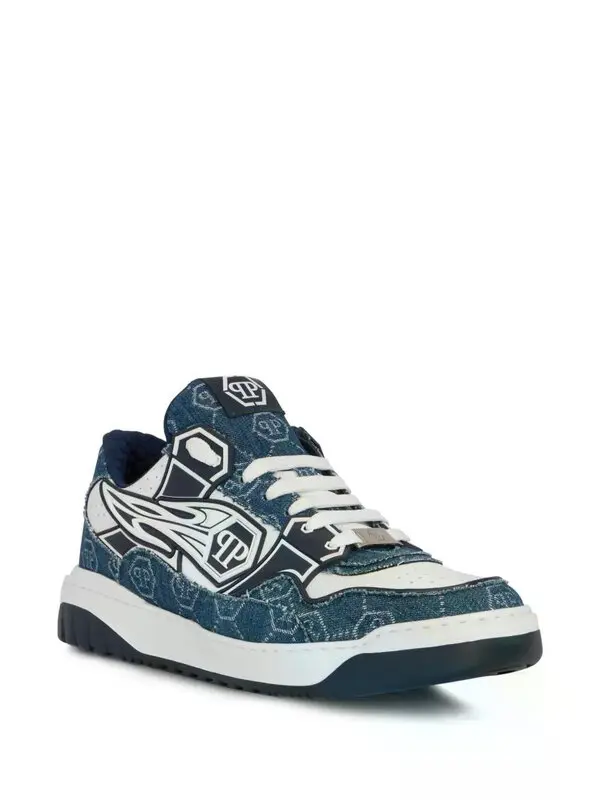 Philipp Plein Moonwalker Lace-up Sneakers - Blue