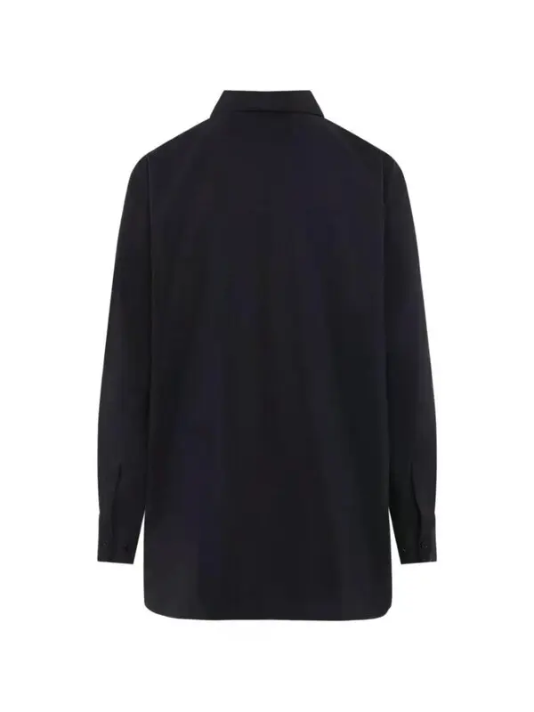 LEMAIRE Long Silk Blend Shirt With Necktie Detail