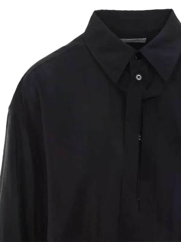 LEMAIRE Long Silk Blend Shirt With Necktie Detail