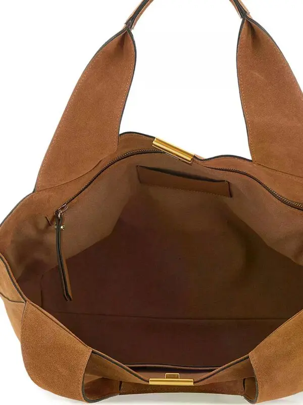 GIANNI CHIARINI Dafne Medium Suede Shoulder Bag