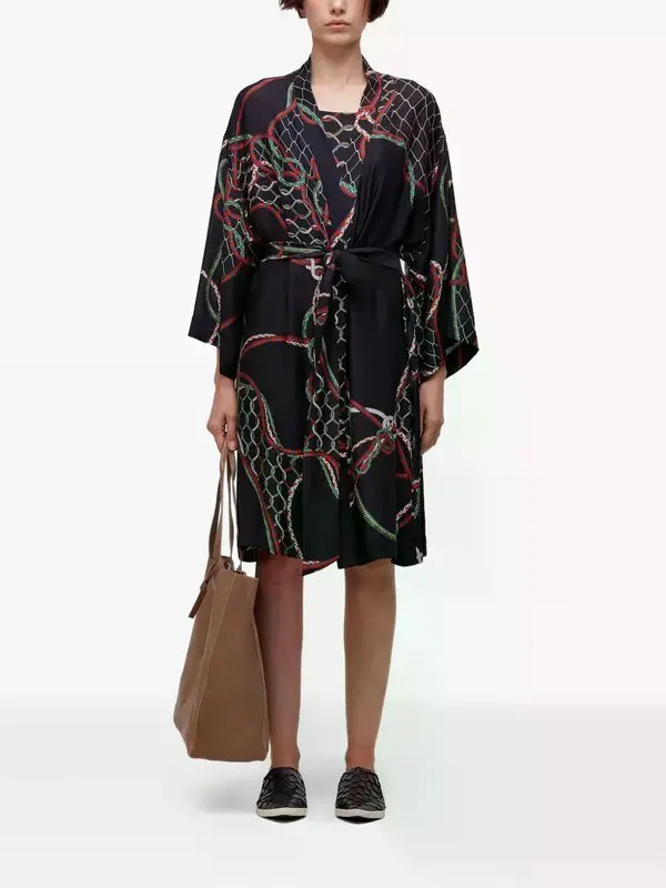 OSKLEN Rope-print Belted Dress