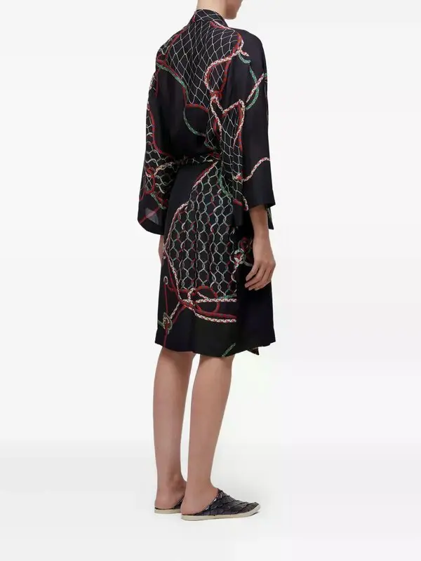 OSKLEN Rope-print Belted Dress