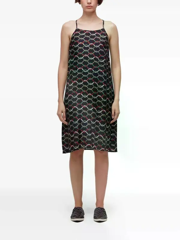 OSKLEN Rope-print Belted Dress
