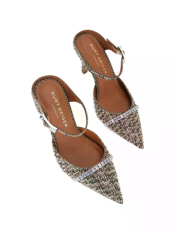 Kurt Geiger Strass Point Mules With Crystal Embellishments