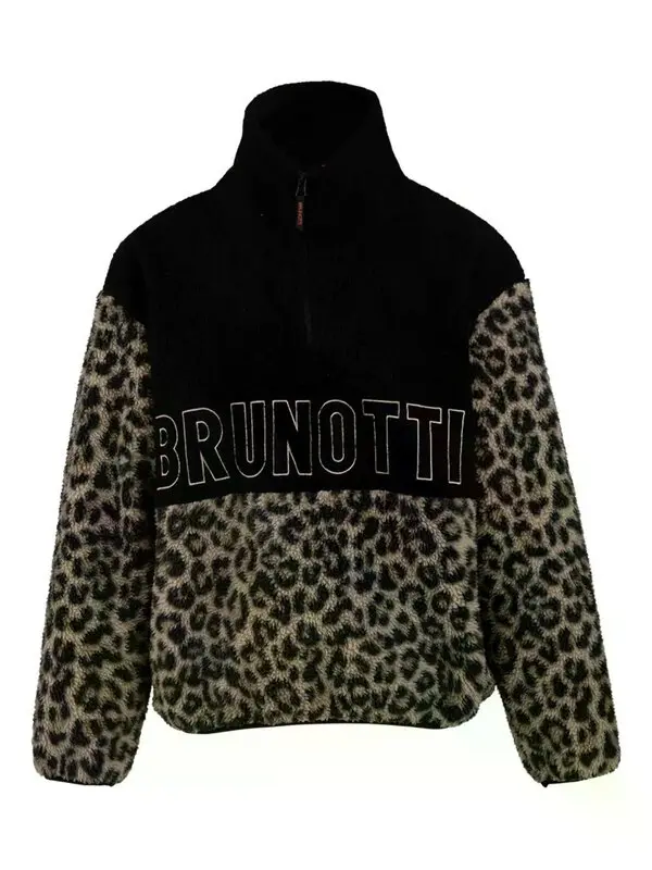 BRUNOTTI Leopard-print Half-zip Sweatshirt