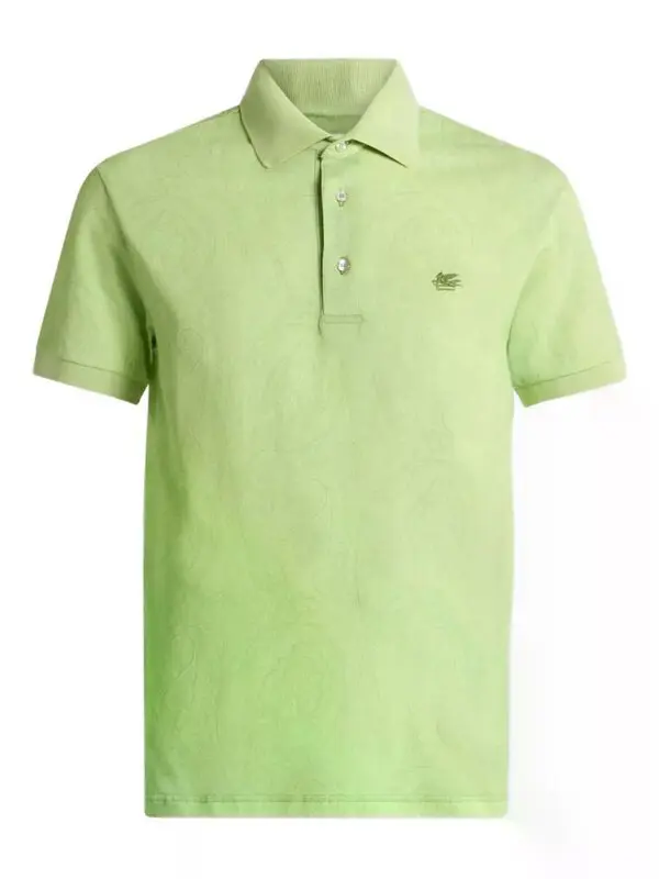 Etro Arnica-motif Polo Shirt - Green