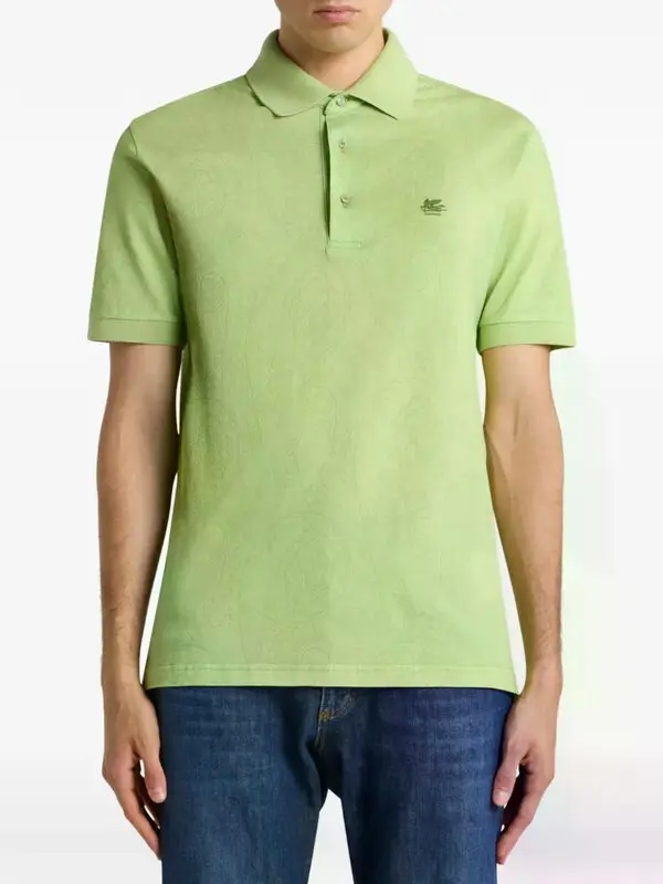 Etro Arnica-motif Polo Shirt - Green