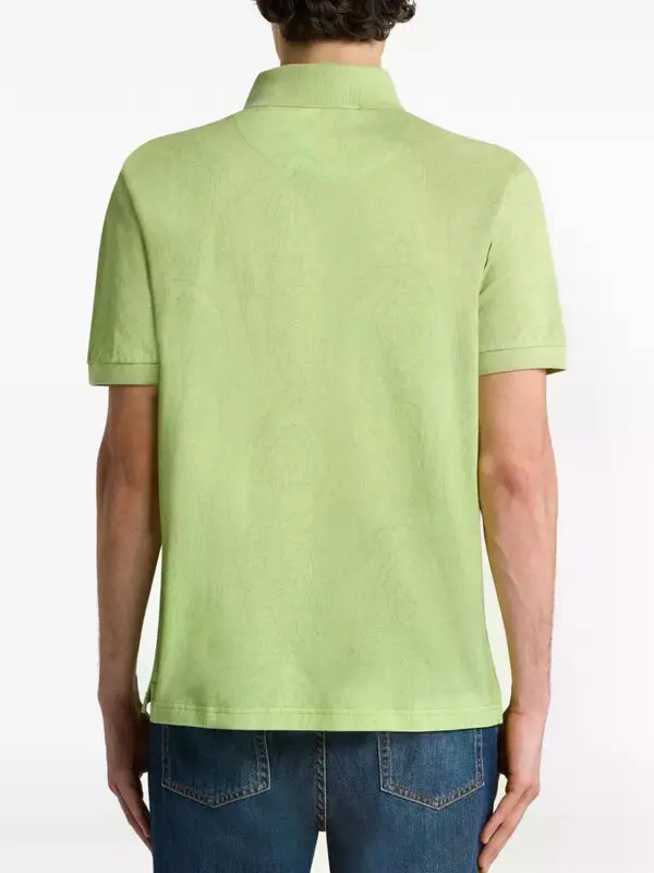 Etro Arnica-motif Polo Shirt - Green