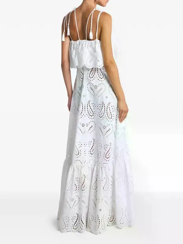 Etro Broderie Anglaise Paisley & Heart Maxi Dress