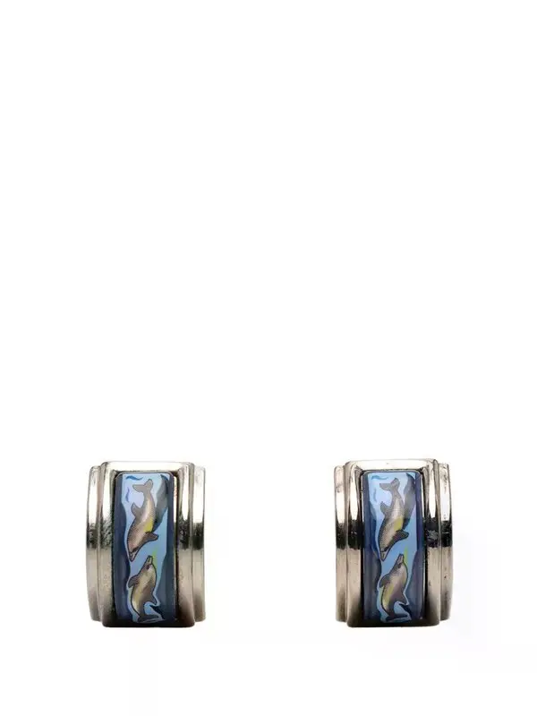 Hermès Dolphin Clip On Earrings - Blue