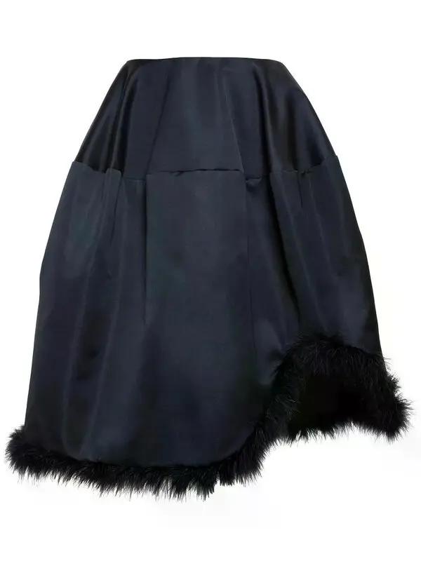 Simone Rocha Feather-trim A-line Skirt