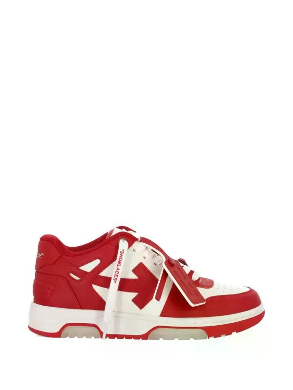 Off-White Cutout Detail Sneakers - Red