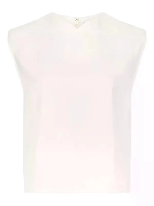 Loulou De Saison Boxy V-neck Top - Neutrals