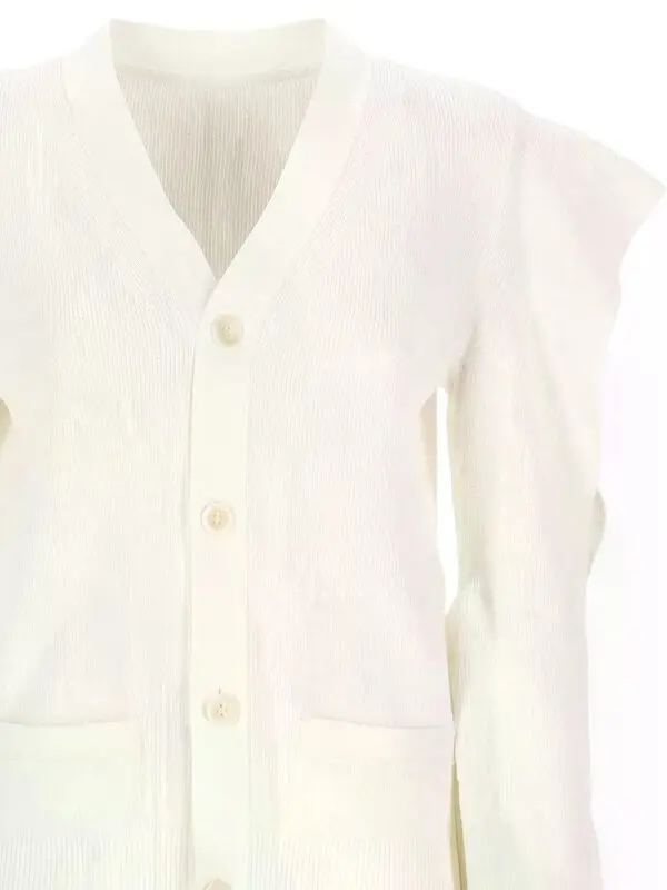 Sacai Ruffled Cardigan - White
