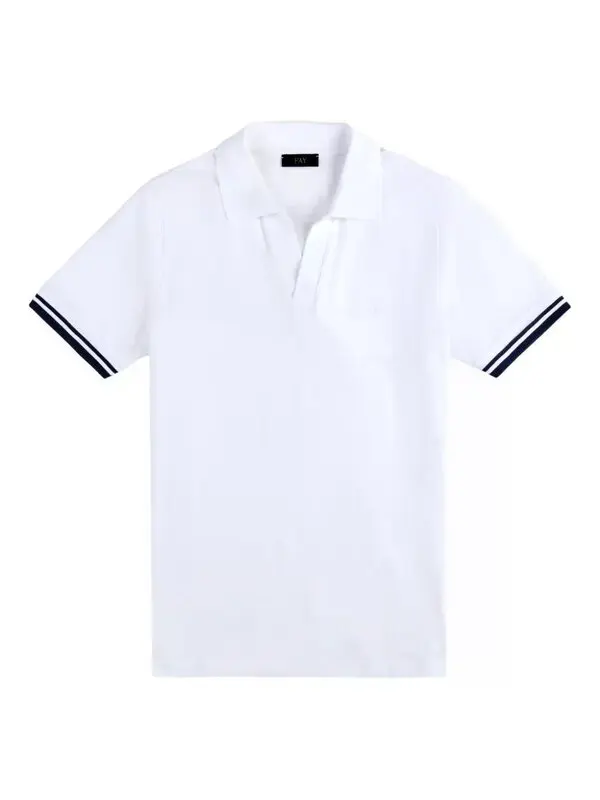 FAY Striped Piquet T-shirt - White