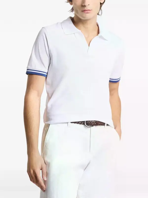 FAY Striped Piquet T-shirt - White