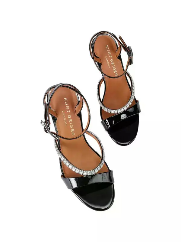 Kurt Geiger Crystal-embellished Stiletto Sandals - Black
