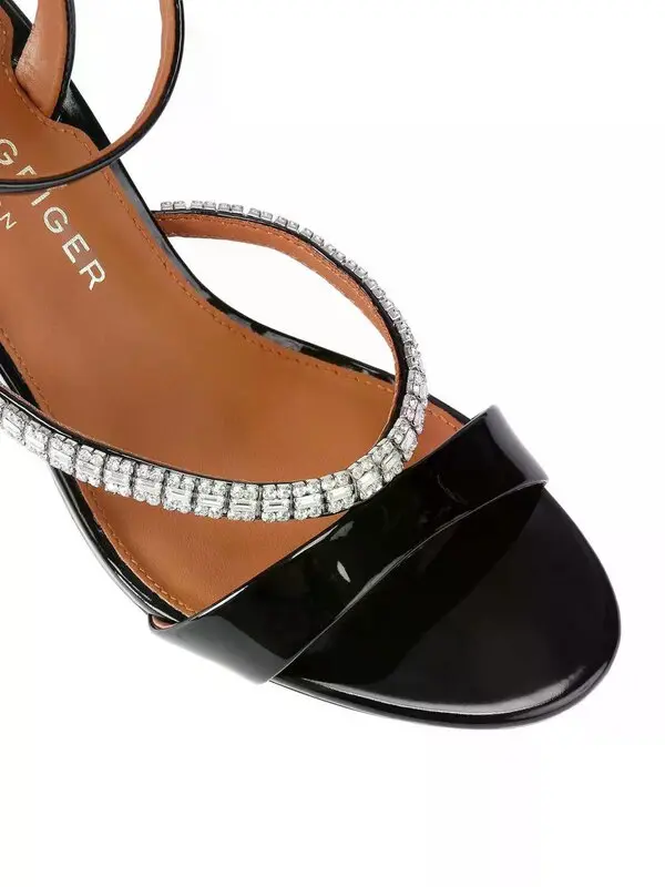 Kurt Geiger Crystal-embellished Stiletto Sandals - Black